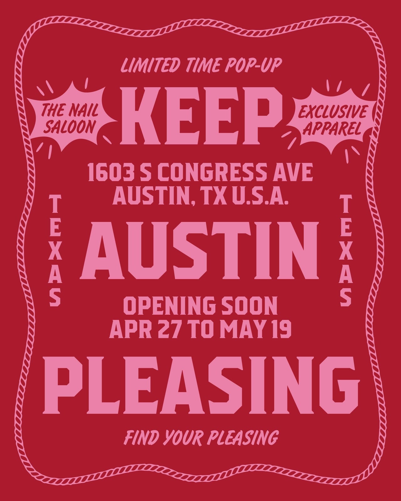 Austin Pop Up – Pleasing